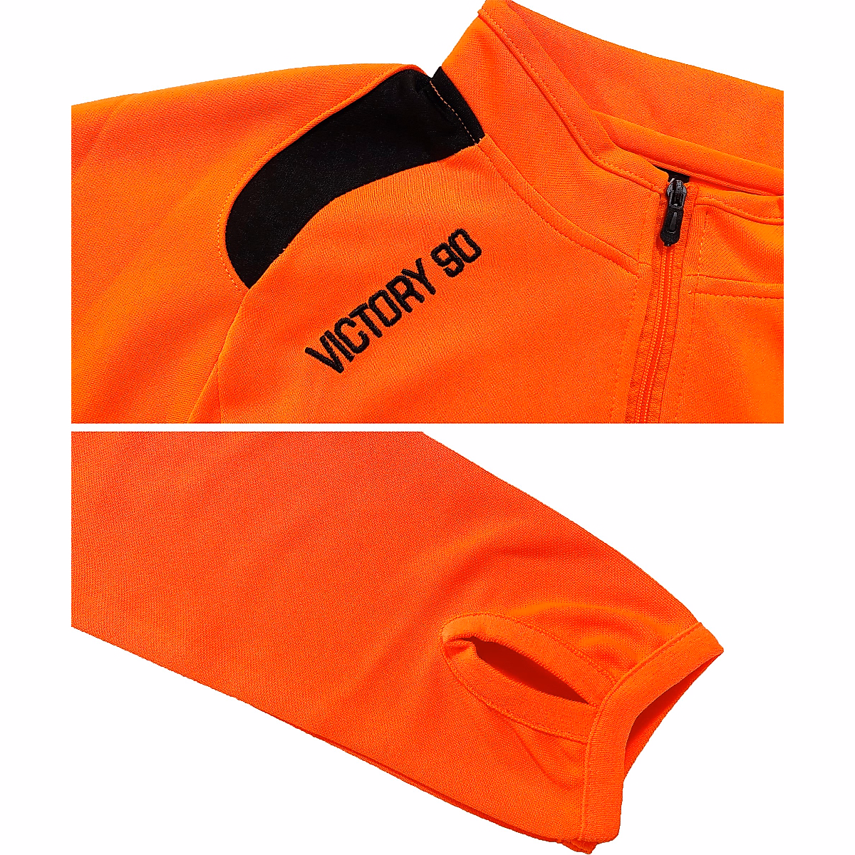 Hiheart Boys Quick Dry Long Sleeve Jogger Set 2 Piece Athletic Tracksuit Orange 6-7