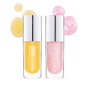 SKINN Luminous Blush Lip Oil - Support Collagen Production, Smooth Lines & Soothe Dry Cracked Lips - Hydrating Clear Lip Oils - Improve Skin's Elasticity, Texture & Glow - Vitamin C & Manuka Honey