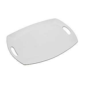 Everyday White Handled Serving Platter, 17-Inch