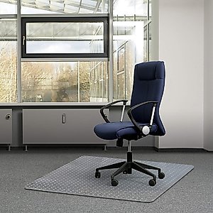 Kuyal Office Chair Mat for Carpets,Transparent Thick and Sturdy Highly Premium Quality Floor Mats for Low and No Pile Carpeted Floors, with Studs (36" X 48" Rectangle)