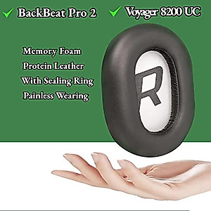 YunYiYi BackBeat Pro 2 Ear Pads Replacement Ear Cushions Compatible with Plantronics BackBeat Pro 2/Voyager 8200 UC Headphones Earpads Ear Cups Parts (Brown)