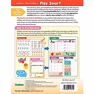 Play Smart Handwriting Workbook Ages 3-5: Handwriting Practice: Preschool Activity Book With Stickers