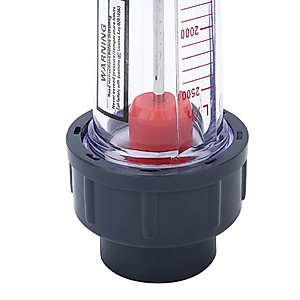 Flow Meter Gauge, Prevent Scratches Transparent Panel Easy Reading Flow Meter 250-2500L/h for Measurement Use