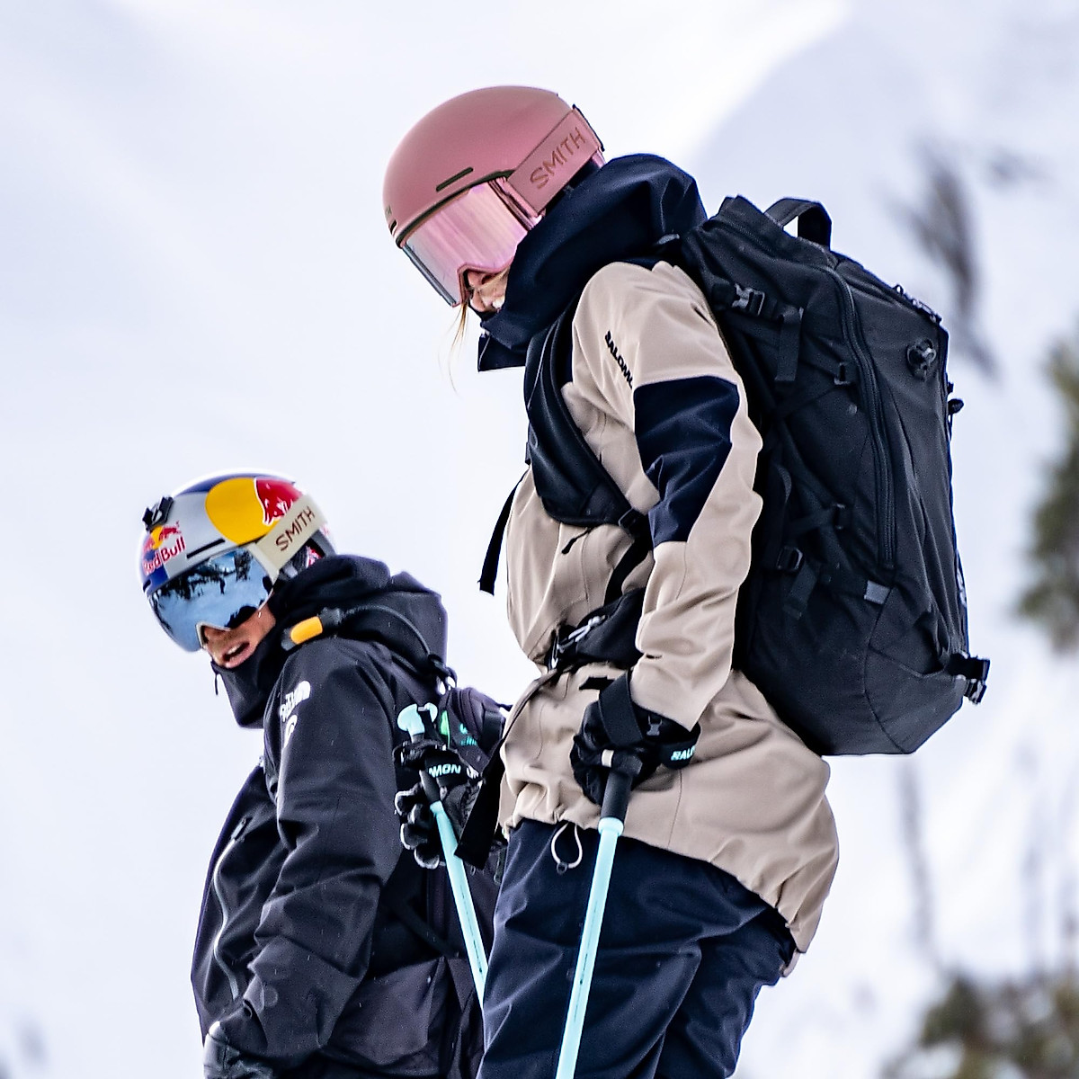 SMITH Squad MAG Goggles with ChromaPop Lens – Performance Snowsports Goggles with Easy Lens Change Technology for Skiing & Snowboarding – for Men & Women – Black + Everyday Rose Gold Mirror Lens