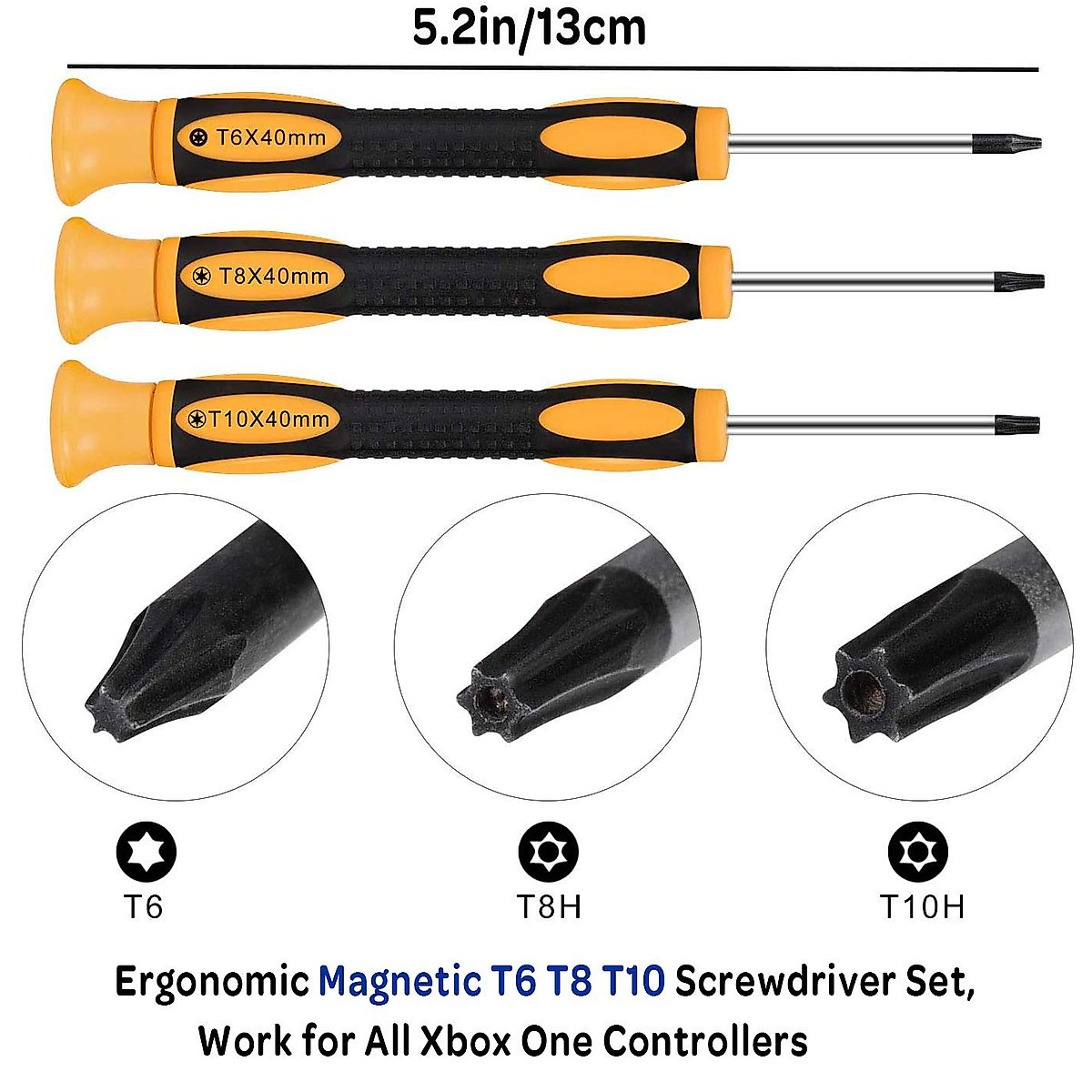 Xbox One Controller Joystick Replacement,RGEEK 4PCS Xbox one Joysticks Replacement Parts with T6 T8 T10 Repair Screwdriver Kit for Xbox One Controller
