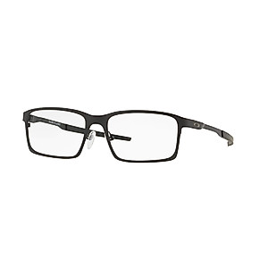Oakley Men's Ox3232 Base Plane Rectangular Prescription Eyeglass Frames, Satin Black/Demo Lens, 54 mm