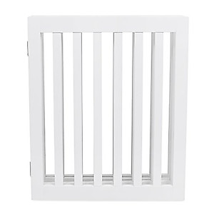 Internet's Best Traditional Dog Gate for The Home, Doorway, Stairs | 3 Panel | 24in H x 60in W | Small or Older Dogs, Puppies, Cat | Free Standing | Indoor Folding Pet Barrier | Wooden MDF | White