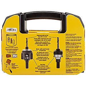 DEWALT Hole Saw Kit, Standard Electrician's Set, Bi-Metal (D180002) , Yellow