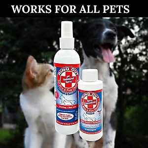 Ring Out for Pets: Control & Help Ringworm | Clean Pets Skin & Paws | Recovery & Itch Relief Calming Spray for Dog, Cat, Guinea Pig, Small or Large Animals/Pet. (Empty Applicator Bottle Included)