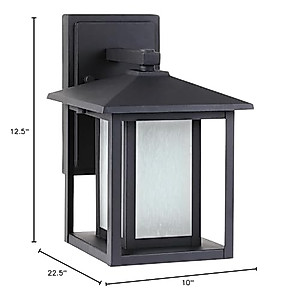 Generation Lighting 89029EN3-12 Hunnington One - Light Outdoor Wall Lantern Outside Fixture, Black