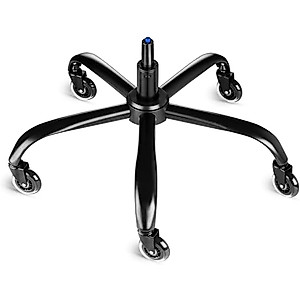 Sytopia Office Chair Base, 28 Inch Office Chair Base Replacement with Reinforced Metal Legs (2200Lbs), Chair Bottom Part for Most Chairs, Universal Gas Cylinder and Caster Sockets (Matte Black)