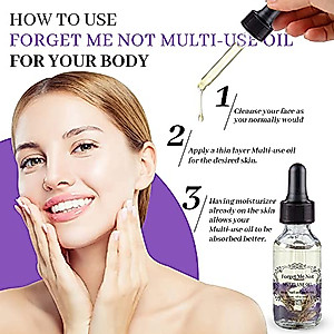 NP NATURES PHILOSOPHY Forget me not Rose Multi Use Body Oil 2 Pack Natural and Organic Essential Oil for Face, Body, Nails Care and Massage - 30ML