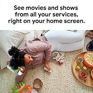 Chromecast with Google TV Watch Movies, Shows, and Live TV in 4K HDR - Snow (Renewed)
