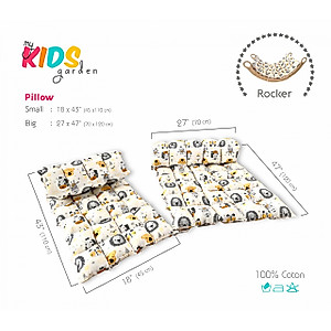 My Photostation.com Montessori 2 Pieces Set Arch and Pillow-Wooden Climbing Arch Cushion Pikler Triangle Set Kids Climbing Arch Rocker Pillow Climber Toddler Rocker Kid Toy Wooden Waldorf Pickler