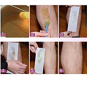 Professional Salon 100pcs Non-woven Large 3x8inch Body and Facial Wax Strips Epilator Hair Removal Wax Paper Depilatory Waxing Strip Pads Tool Epilator for Lady Women Men