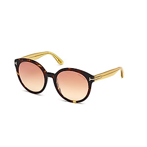 Tom Ford FT0503 52Z Dark Havana Philippa Round Sunglasses Lens Category 2 Lens