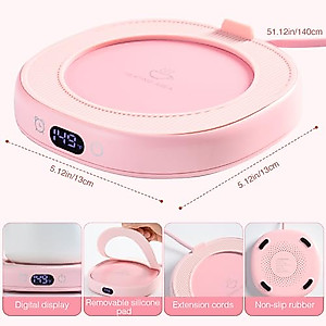 DUHEL Coffee Mug Warmer, Coffee Warmer for Desk with 3 Temp Settings, Cup Warmer for Desk Auto Shut Off, Cute Mug Warmer for Desk