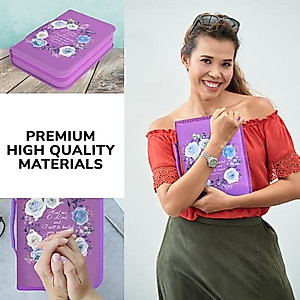 Set of 2 Bible Cover Cases for Men and Women Large & Medium Sizes by DEHITE