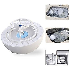 Mini Dishwasher Machine Artificial Wave Design High Pressure Wave Dishwasher USB Portable for Washing Fruit Vegetables Tableware Bowl Chopsticks,blue