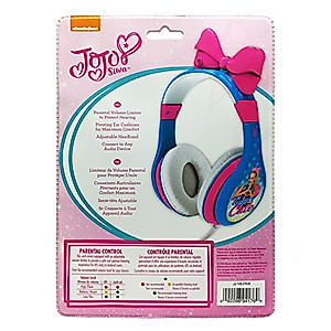 eKids JoJo Siwa Headphones for Kids, Volume Limited Headphones with Parental Controls, Childrens Headphones for School, Home, Travel, Designed for Fans of JoJo Siwa Gifts for Girls