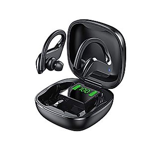 New Sport Wireless Bluetooth Earbuds Ear Hook Headphones Noise Cancelling, Black