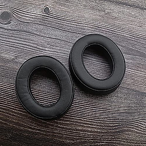 Micro Traders 1 Pair of Ear Pads Cushion Earmuffs Protein Leather Replacement Black Thicker Upgrade Quality Compatible with HS70 PRO HS60 PRO HS50 PRO Earphones