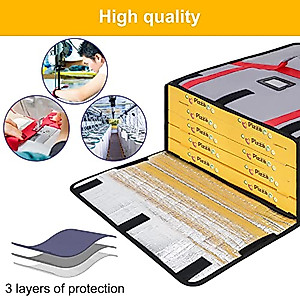 Pizza Delivery Bag & black Food Delivery Backpack, Bundle Expandable Insulated Hot Pizza Bags for Delivery Bike,Large Pizza Carrier Insulated Hot Food Bags for Delivery,Thermal Food Delivery Bag