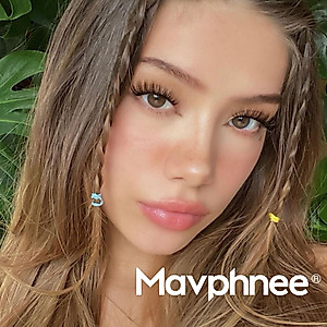 Brown Lashes Strip Natural Looking Cat Eye Lashes Brown Eyelashes Wispy Fluffy Clear Band Brown Eye Lash Pack 8 Pairs