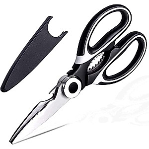 Kitchen Shears, Sharp Stainless Steel Kitchen Scissors, All-purpose Heavy Duty Scissors Essential in Kitchen Gadgets, Dishwasher Safe