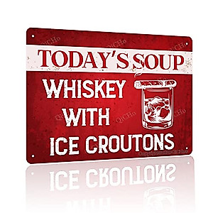 QiCHo Funny Sarcastic Metal Tin Sign Bar Pub Man Cave Wall Decor 8"X12" - Man Cave, Kitchen, Bar & Restaurant Humor Sign (Red)