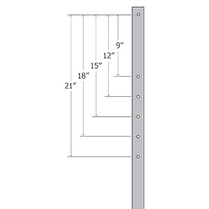 SmartSign 5.25 foot Portable Sign Holder with Pole and 1.5 foot Wheeled Base, Reinforced Plastic, Black, Set of 1, Made in USA