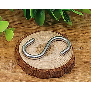 Shapenty Stainless Steel Heavy Duty S Shaped Hooks Hanging Utility Hooks for Plants Hanger Kitchen Utensils Pots Pans Clothes Jeans Bags Bathroom Gardening Tool, 4PCS (2 Inch)