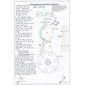 High Rise Escape Descent Device, Framed Safety Descent Rope System, Home Equipment, Beautiful and Elegant, Home Fire Safety Rope Equipped with Fire Prevention Device，Fire Equipment (82FT（25M）)