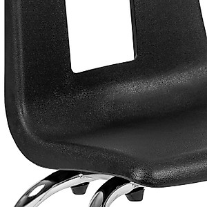 BizChair Black Student Stack School Chair - 12-inch