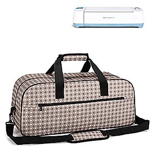 Yarwo Carrying Case Compatible for Cricut Maker, Cricut Explore Air (Air 2), Silhouette Cameo 3 and Cameo 4, Die-Cut Machine Travel Tote Bag with Pockets for Craft Tools and Supplies, Dots