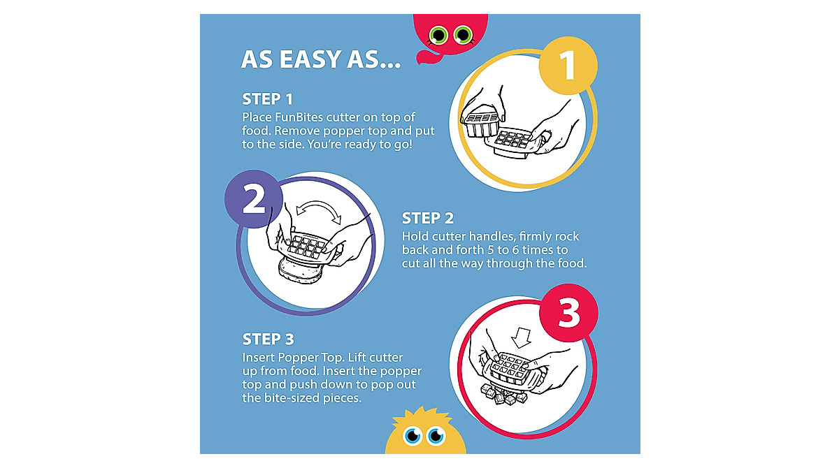 FunBites Food Cutter for Kids - Safe & Fun Food Shapes