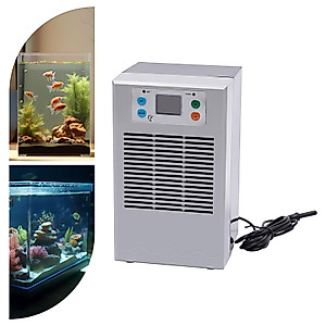 8Gal Aquarium Chiller Water Chiller Fish Tank Water Cooler, 100W, 3L/Min, Low Noise, Small Hydroponic Cooling System w/LED Digital Temperature Display