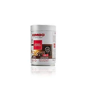 Kimbo Espresso Napoletano - Ground Coffee - Blended and Roasted in Italy - Dark Roast with a Well Balanced and Persistent Napoli Taste - 8.8 oz Can