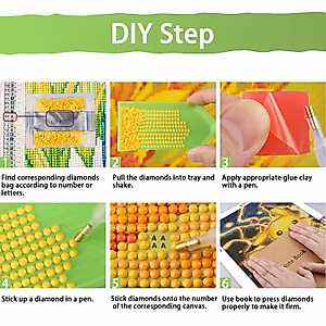 JAKI Diamond Painting Kits for Adults 5D Diamond Art Kits for Kids Beginners DIY Round Full Drill Diamond Painting by Number for Home Wall Decor 12x16 inch