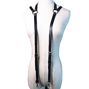 Body Chest Harness Punk Adjustable Faux Leather Belt with Buckles Rings for Men Women(LM01)