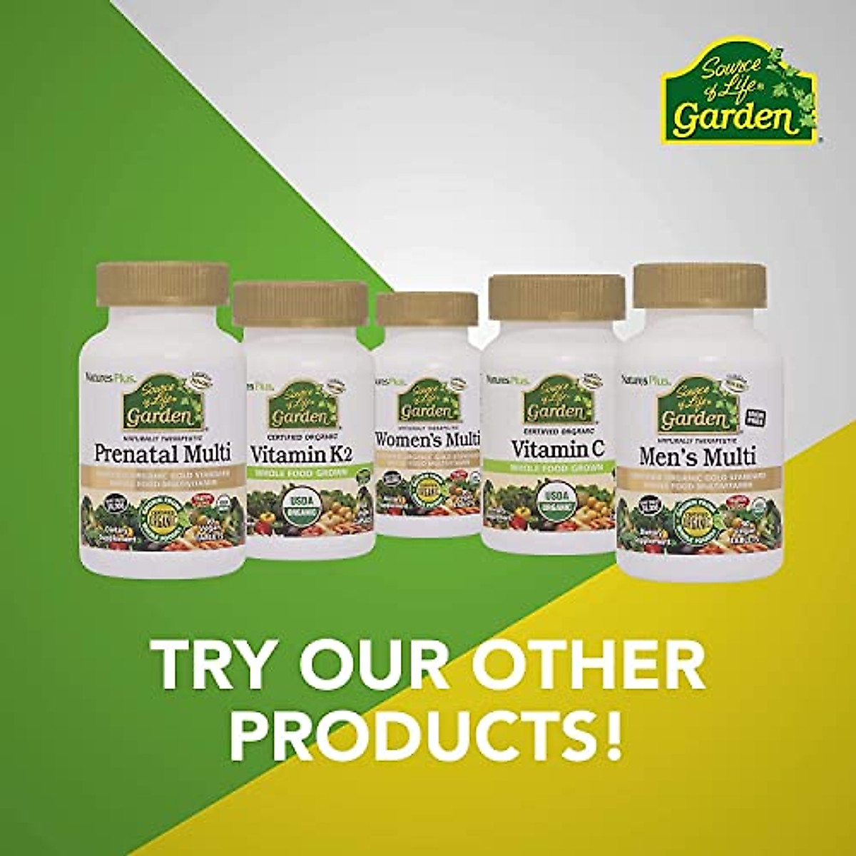 NaturesPlus Source of Life Garden Certified Organic Women’s Once Daily Multivitamin - 30 Vegan Tablets - Pure, Natural Whole Food Ingredients - Energy Boost - Vegetarian, Gluten-Free - 30 Servings