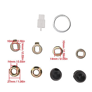 Hub Motor Nuts Kit, Steel Bike Wheel Axle Nut M14 Nuts Washer Kit with 14mm Shaft for Electric Bikes Scooters Bike Component Bike Axle Nut