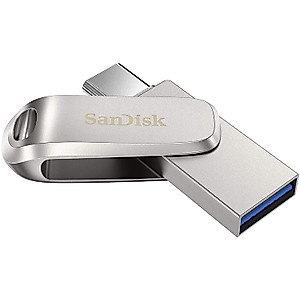 SanDisk 256GB Ultra Dual Drive Luxe USB 3.1 Type-C Flash Drive Works with HP Portable Envy 13, Envy 14, Envy 15, Envy 15 X360 Series (SDDDC4-256G-G46) Bundle with (1) Everything But Stromboli Lanyard