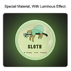 4 Pack Drawer Knob Pull Handle Sleepy Sloth Lying Branch Kitchen Cabinet Handles Black Dresser Pulls for Hardware Cupboard Furniture with Screw