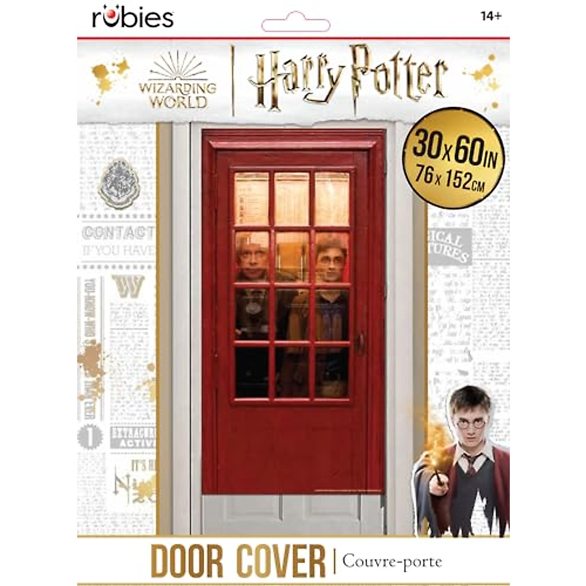 Rubies Harry Potter Decorative Door Cover, Telephone Booth, 30" x 60"