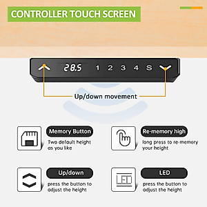 ALFA FURNISHING Advanced 48x30 Inches Standing Desk for Home Office, Dual Motor Electric Adjustable Height Desk, Sit Stand Desk with 4 Pre-Set Memory (48x30, Maple Top + White Frame Dual Motor)