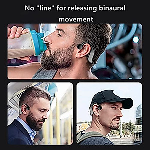 LILAJO Open Ear Headphones Bluetooth 5.2 - Sports Wireless Earphones with Built-in Mic,Dust & Water Resistant Headset for Running,Cycling,Hiking