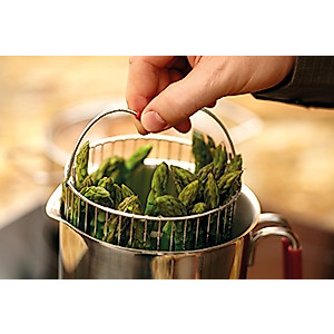 Kuhn Rikon 4th Burner Pot with Glass Lid and Steam basket 12 cup