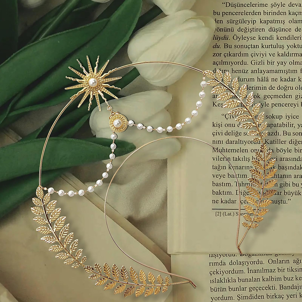 NBMARLS Mary Halo Crown Headband Spiked Halo Crown Sun Goddess Headdress for Cosplay Costume Party