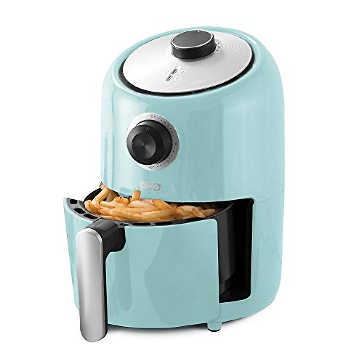 Dash Compact Air Fryer Oven Cooker, 2 Quart - Aqua & DEZT001AQ 2 Slice Extra Wide Slot Easy Toaster with Cool Touch + Defrost Feature, for Bagels, Specialty Breads & other Baked Goods, Aqua